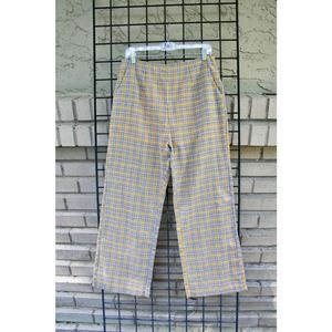 Fashion Nova | Pants & Jumpsuits | Yellow Plaid Tartan Pants Wide Leg ...